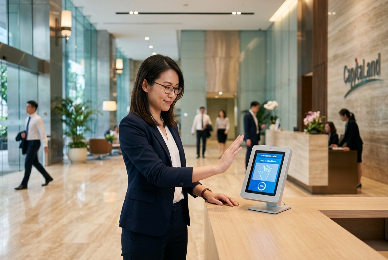 CapitaLand Palm Recognition Office Access | Tencent PalmAI